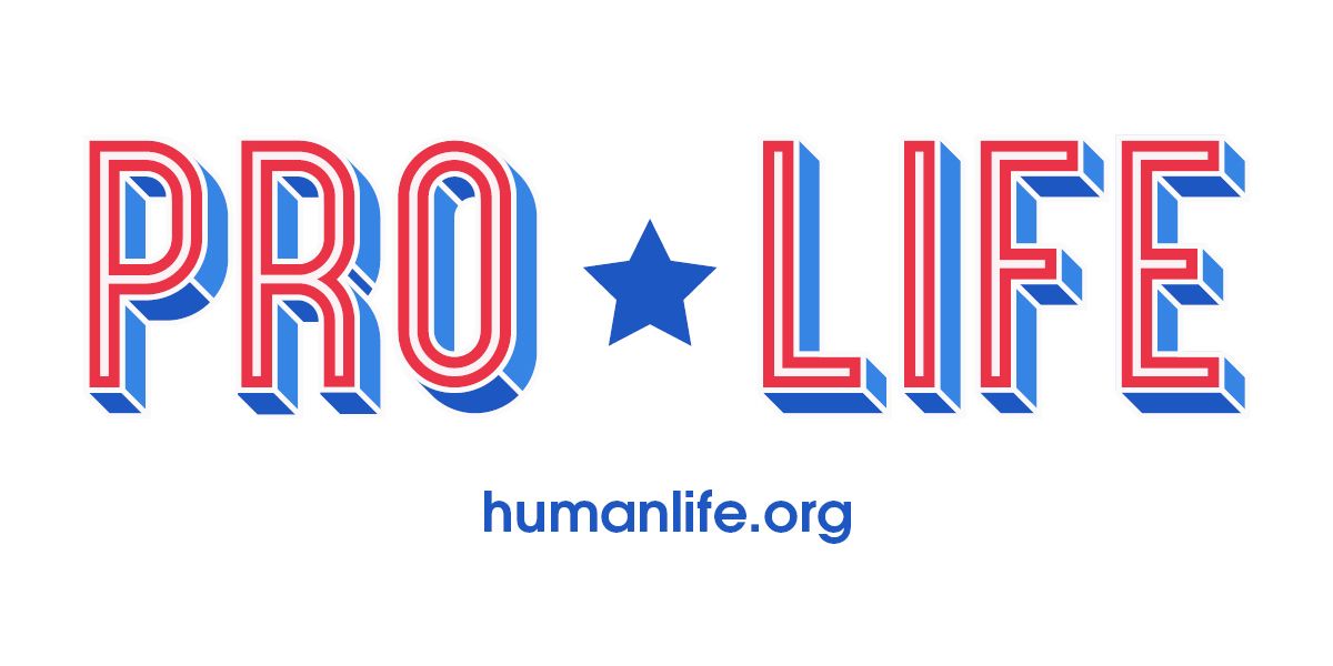 Pro Life Patriotic Laptop/Bumper Sticker — Human Life Alliance