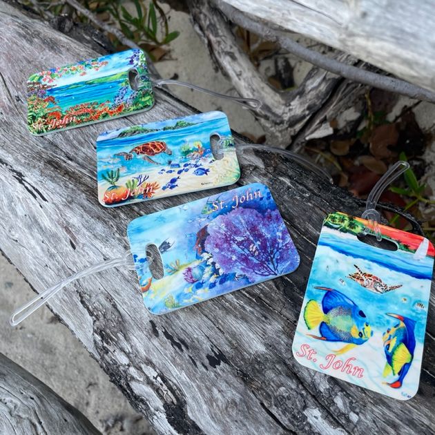 Local Artist Luggage Tags — Friends of Virgin Islands National Park