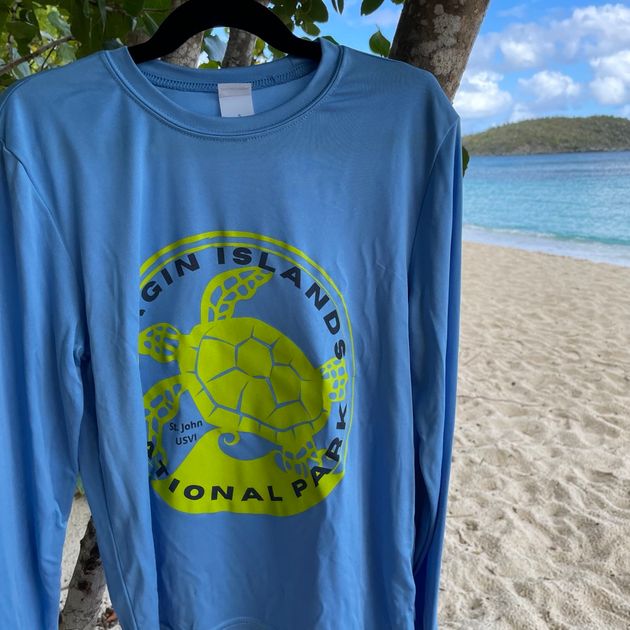 VI National Park Blue Youth Rash Guard — Friends of Virgin Islands ...