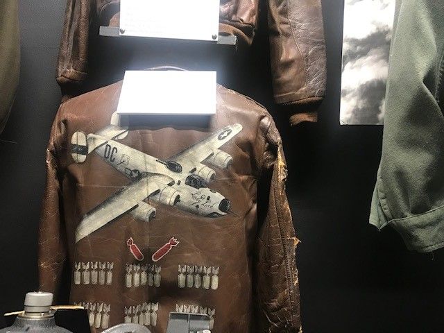 World War II Airman’s Leather Flight Jacket, Painted With Plane’s Logo ...