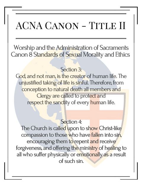 ACNA Canon Card — Anglicans For Life